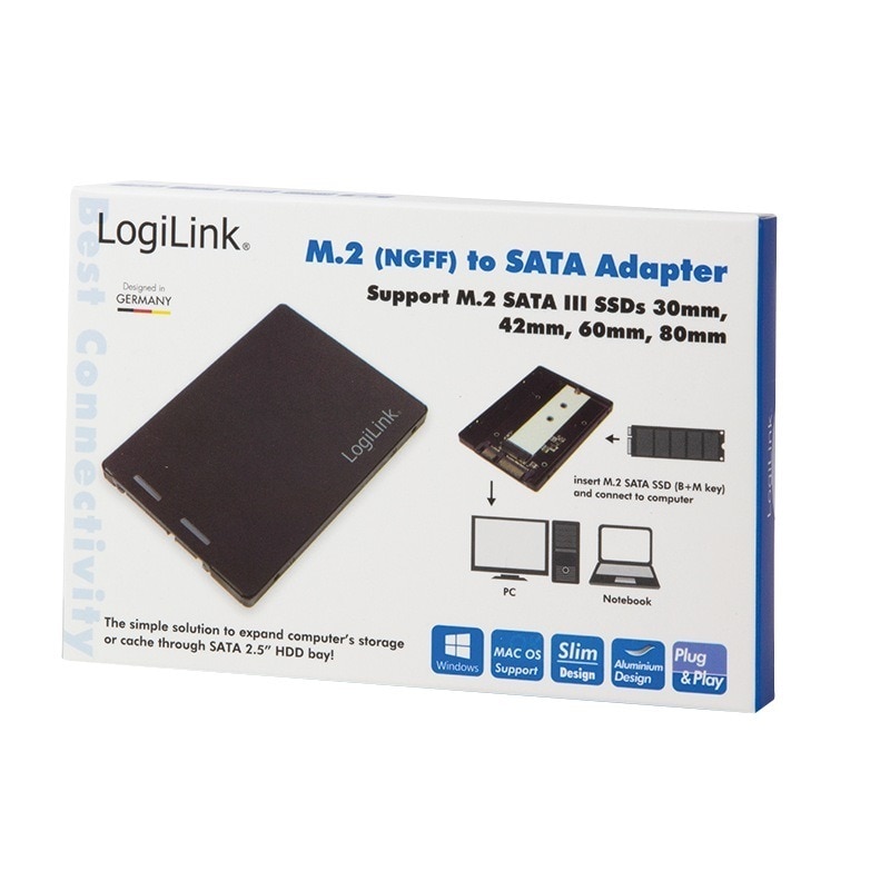 Adaptor inter LogiLink AD0019 M.2 to SATA III, 2.5" - eMAG.ro