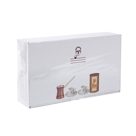 Set cafea macinata, 250 gr/ibric din cupru si 2 cesti servire, Mehmet ...