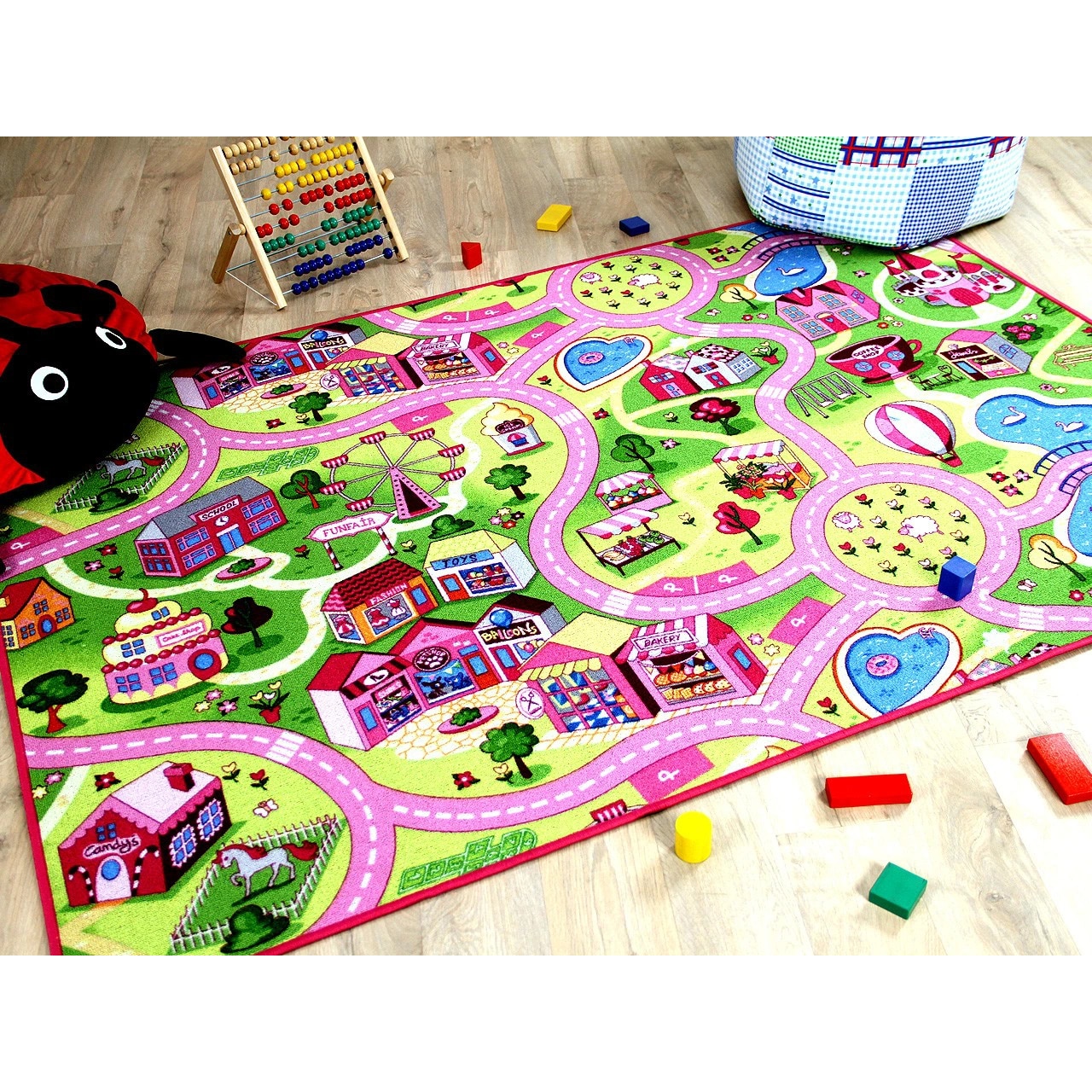 Covor pentru copii SWEET TOWN 160 X 220 cm, fetite, Perfect Home ...