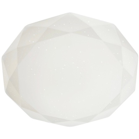 Plafoniera LED Emerald 32W, lumina neutra, alb cu efect de sclipire ...