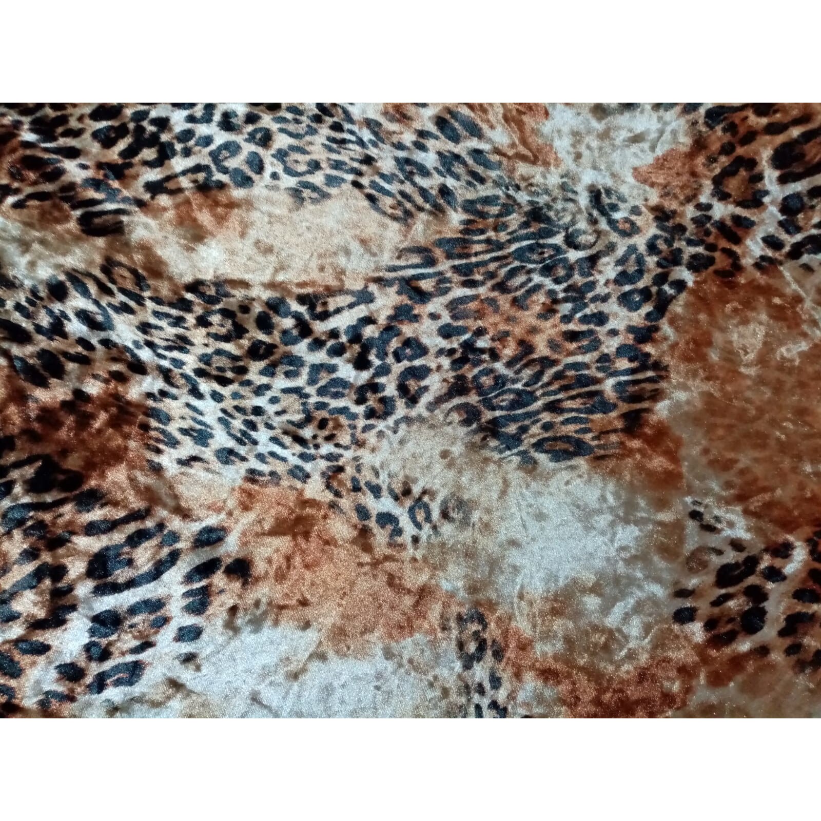 Material textil, catifea elastica, imprimeu animal print,150x100cm, bej ...