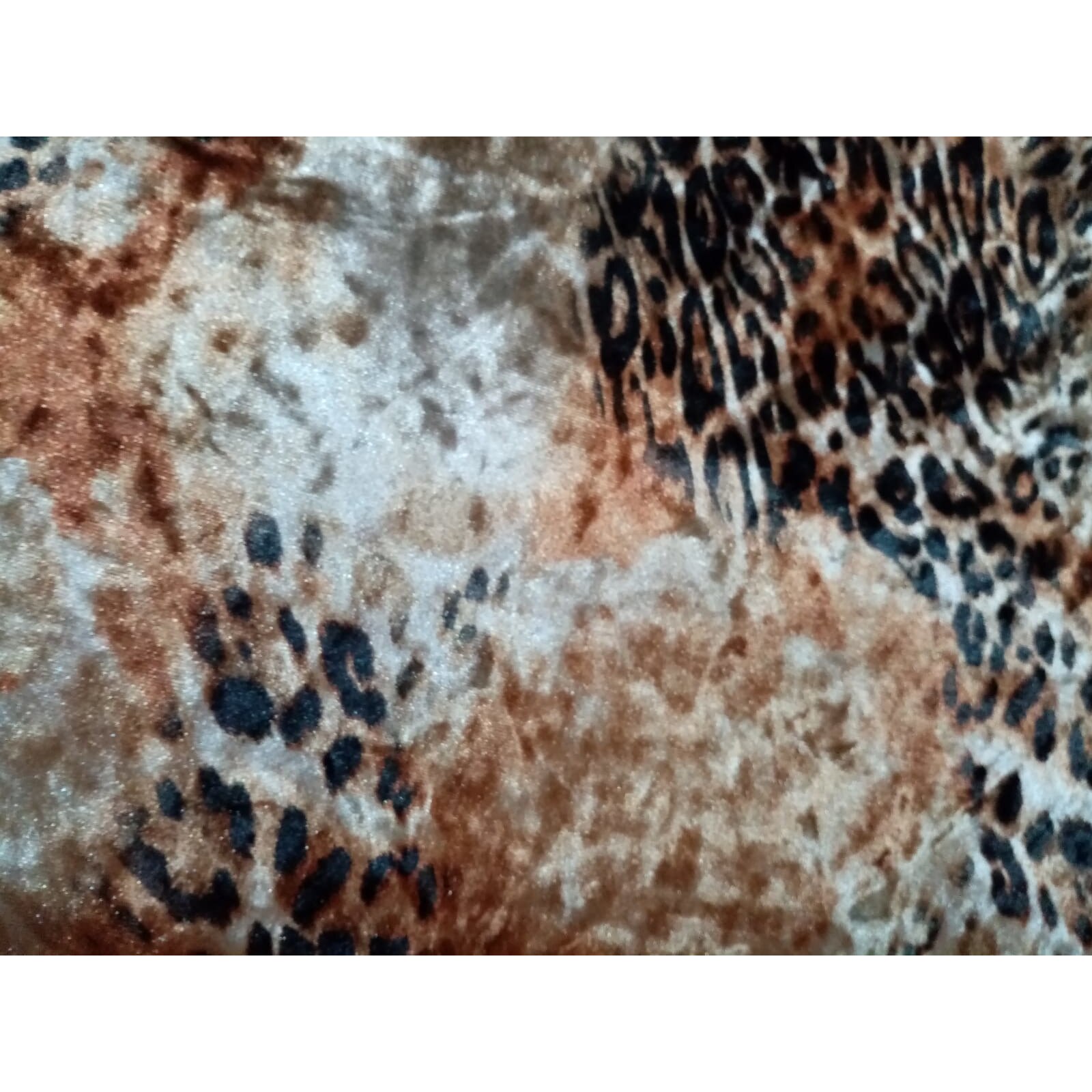 Material textil, catifea elastica, imprimeu animal print,150x100cm, bej ...