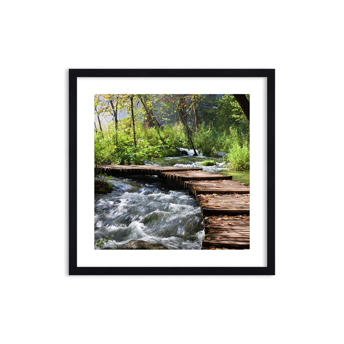 Tabloul in rama 60x60 cm, Pod Peste Rau, F1BAC60x60-0356 - eMAG.ro