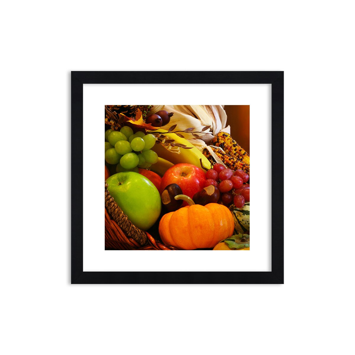 Tabloul in rama 40x40 cm, Cos Cu Fructe Si Legume, F1BAC40x40-0406 ...