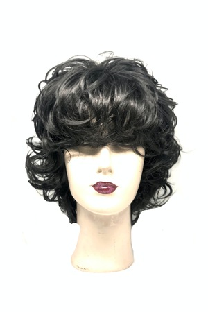 Peruca din par sintetic scurta, creata, negru - eMAG.ro