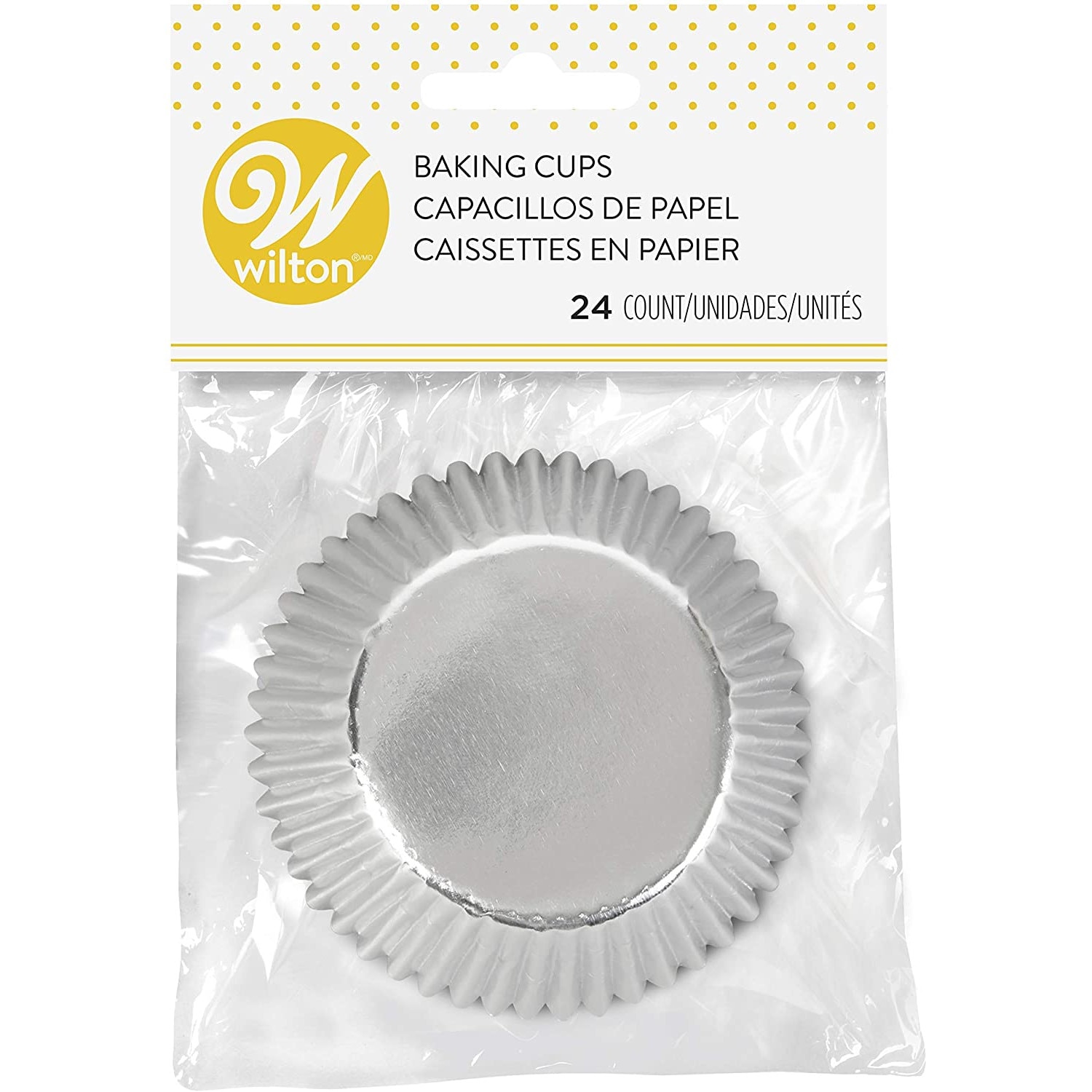 Комплект метализирана сребриста хартия за мъфини Wilton 7 х 3 см 24