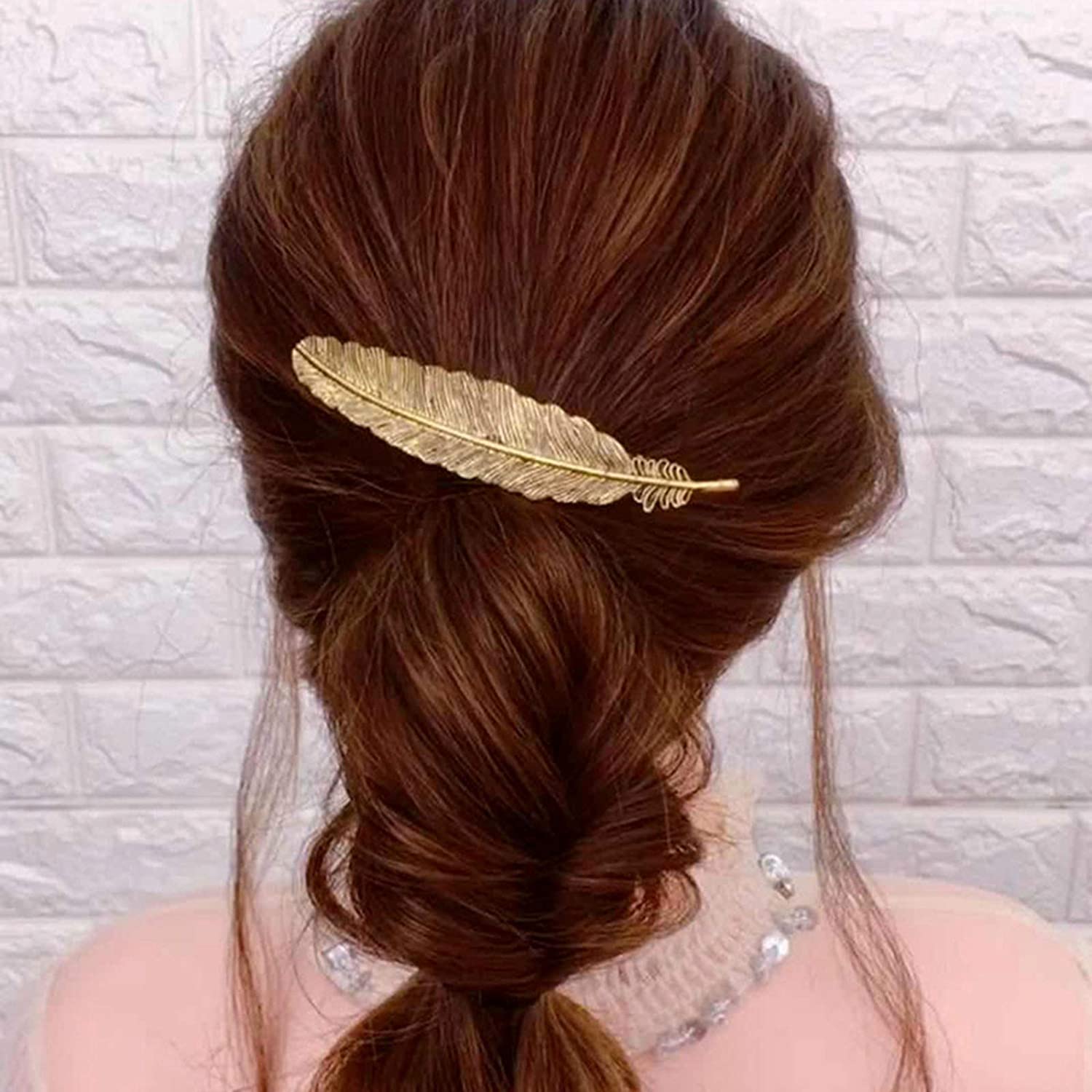 Set 2 clame de par Pili-Paradise, Model Frunza, Auriu/Argintiu - eMAG.ro