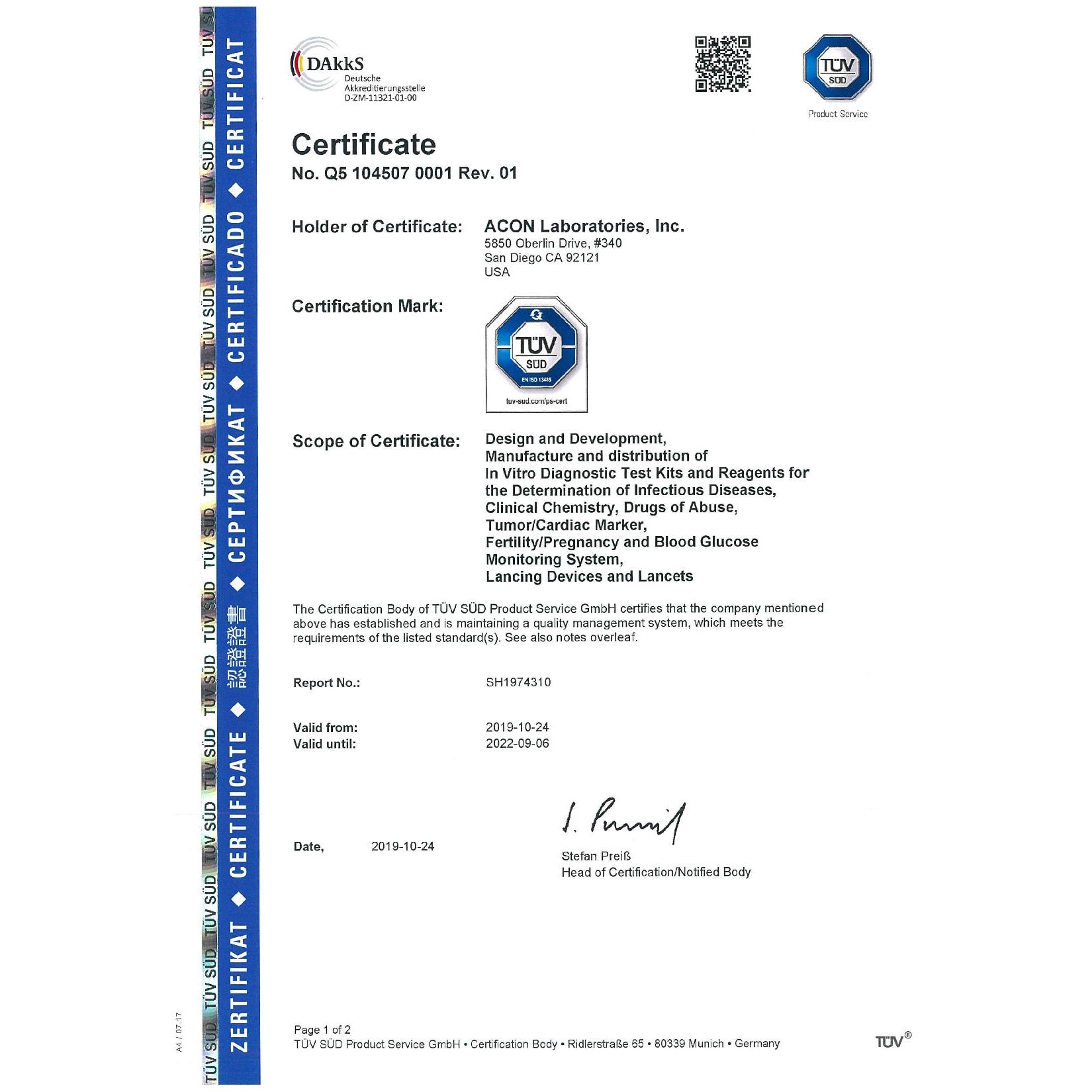 Set 5 Teste rapide COVID-19 Antigen, Flowflex, Acon Labs USA, pentru uz ...
