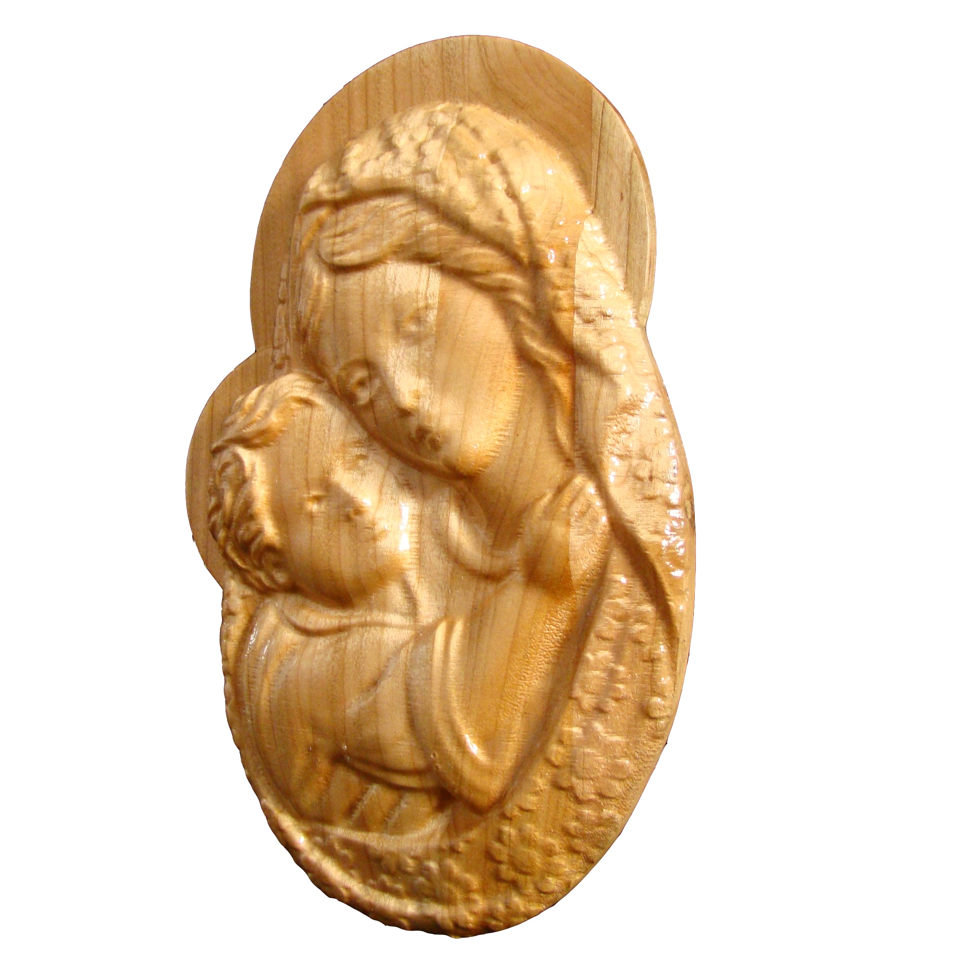 Tablou Medalion Maica Domnului cu Pruncul Iisus, 20x12.5 cm - eMAG.ro