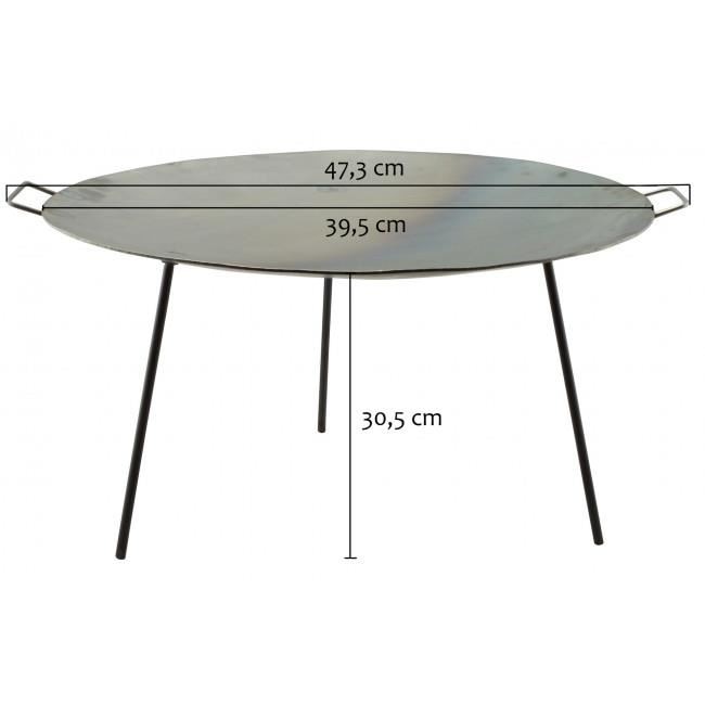 Disc pentru gratar, metalic, cu picioare, 39.5x30.5 cm, Perfect Home ...