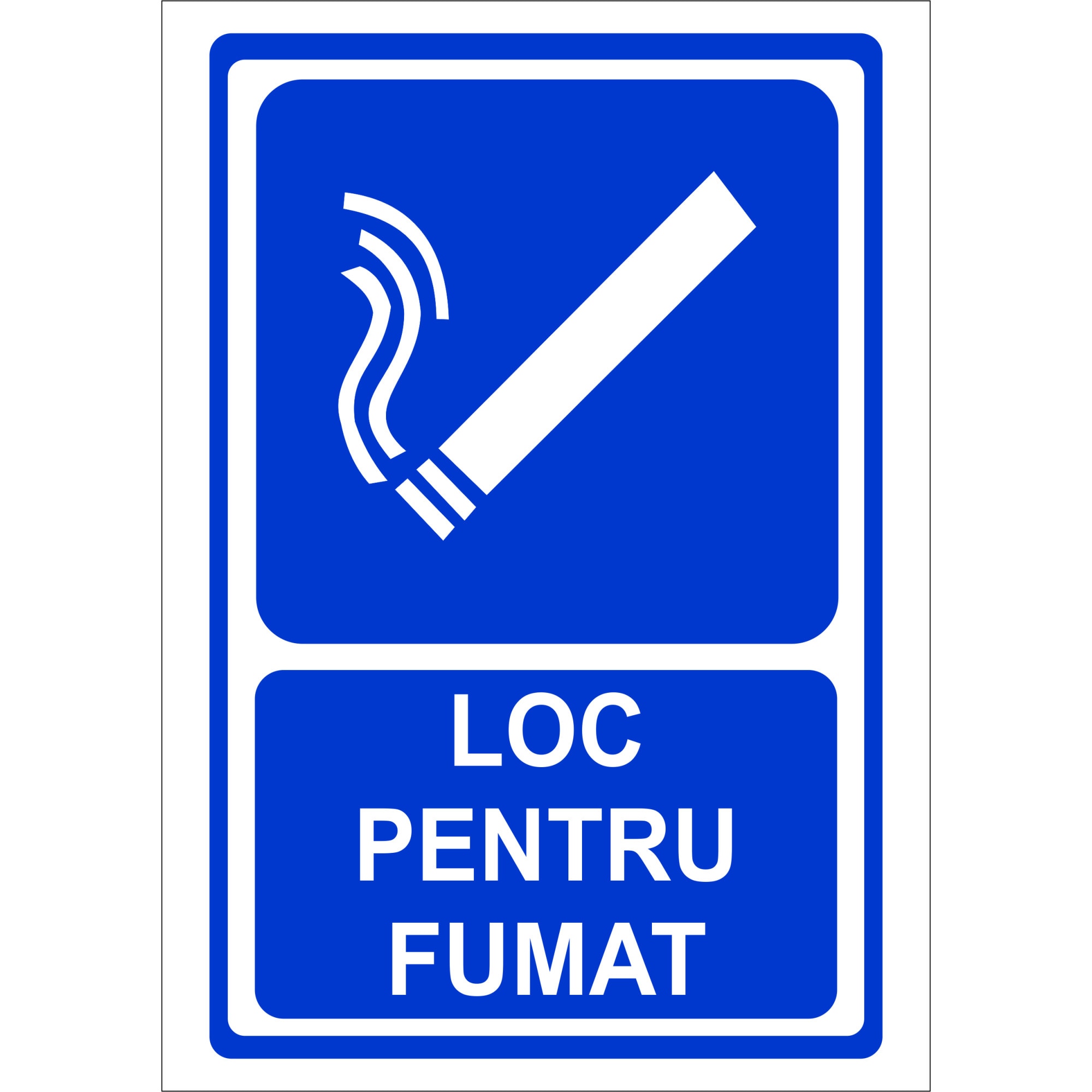 Indicator de obligativitate Loc de fumat, Hartie autocolanta 128g ...