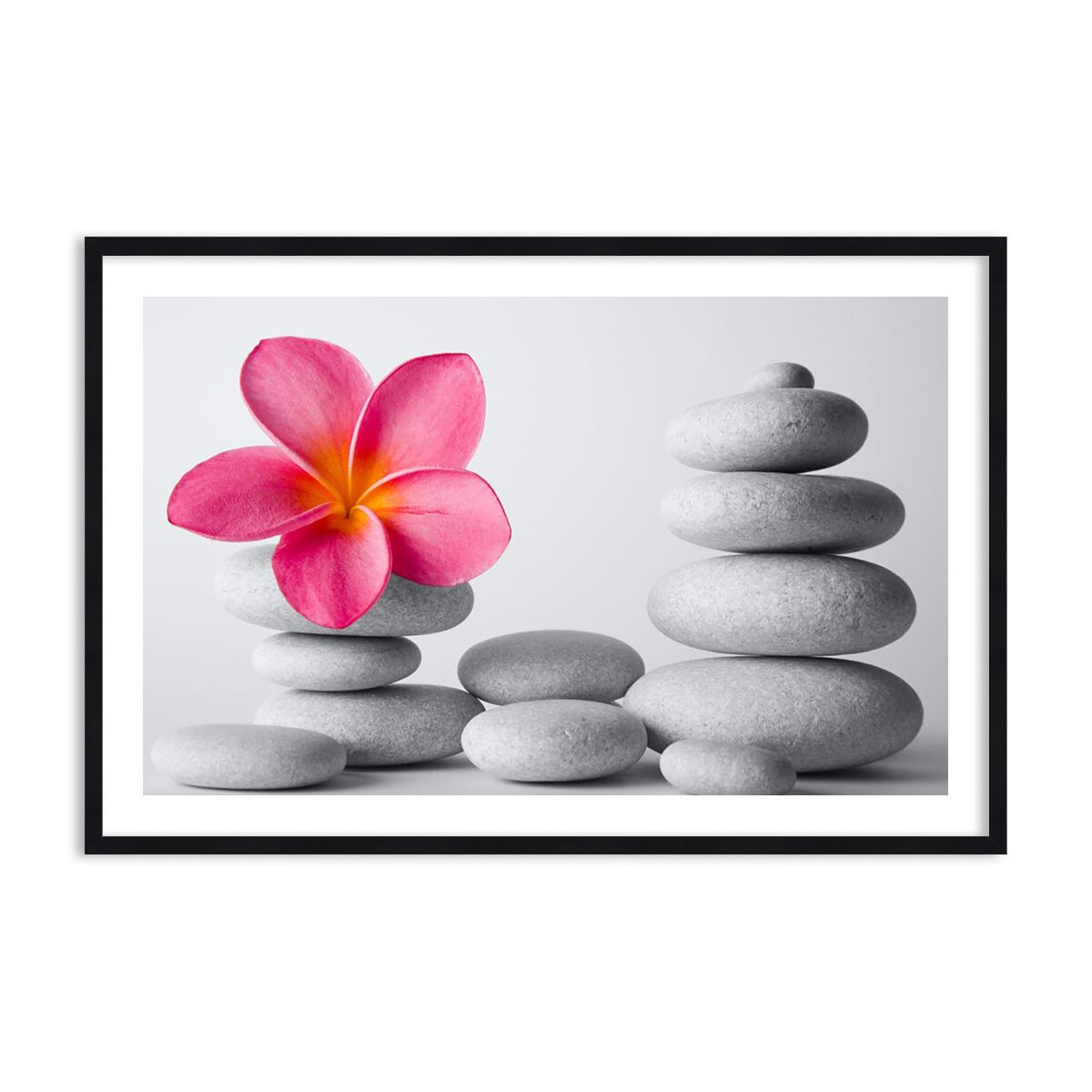 Tablou in rama 120x80 cm, Floarea si Pietrele, F1BAA120x80-2304 - eMAG.ro