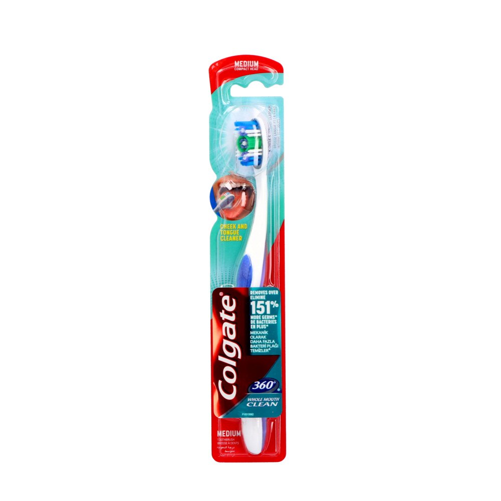Colgate fogkefe 360° Whole Mouth Clean - Medium - eMAG.hu