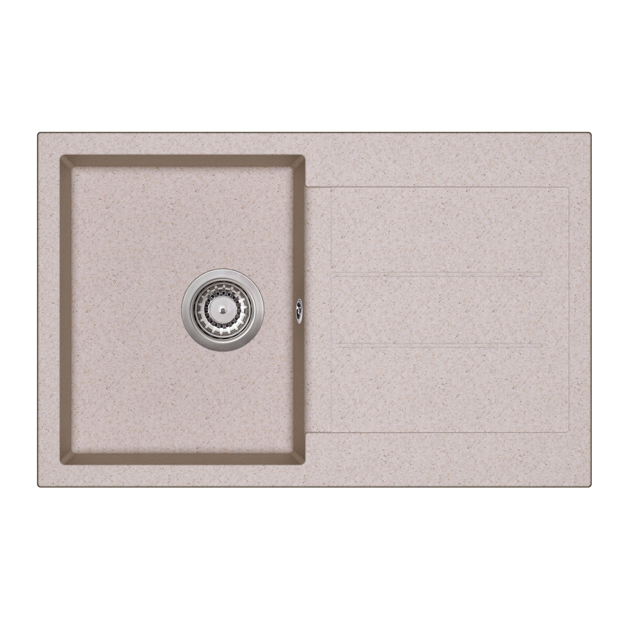 Chiuveta bucatarie Evido Cubo 45S, granit, nisip, dimensiuni ...