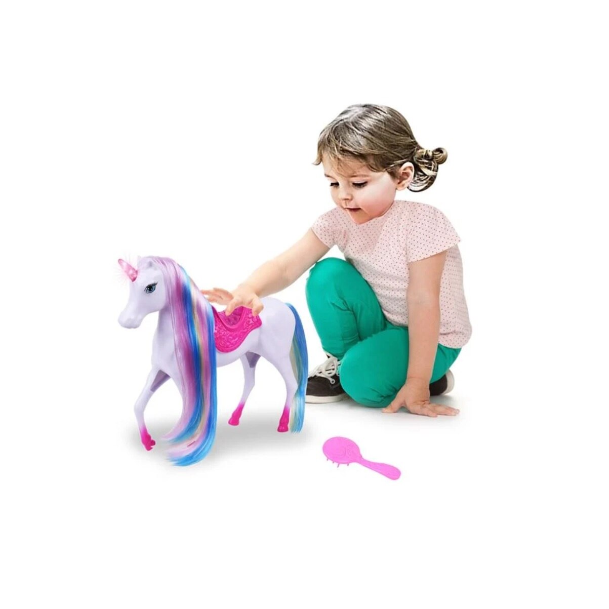 Princess baba szett egyszarvúval, kiegészítőkkel és lámpákkal, 36x9x32 ...