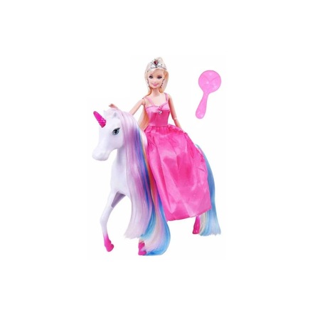 Princess baba szett egyszarvúval, kiegészítőkkel és lámpákkal, 36x9x32 ...