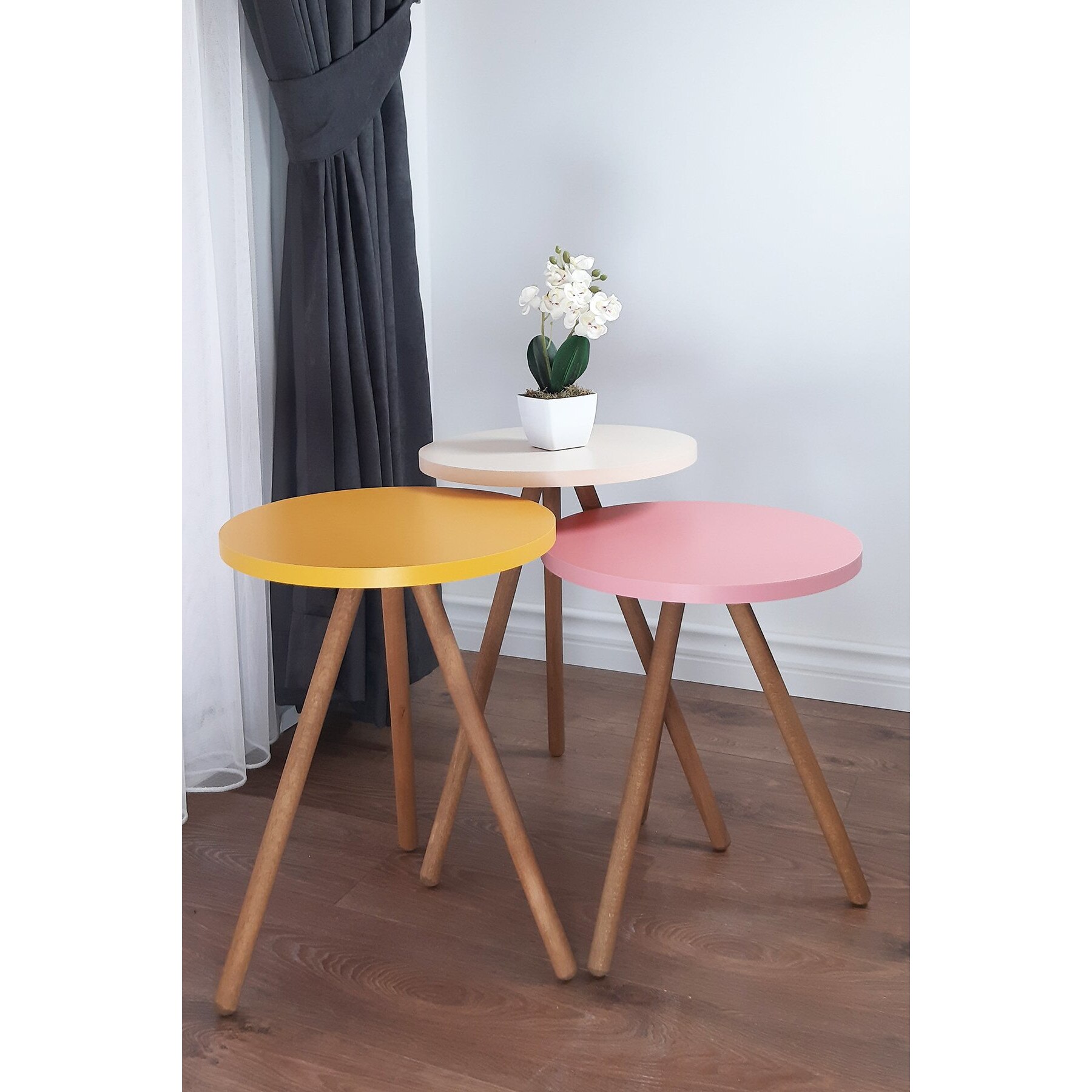 Set 3 mese cafea colorate - eMAG.ro