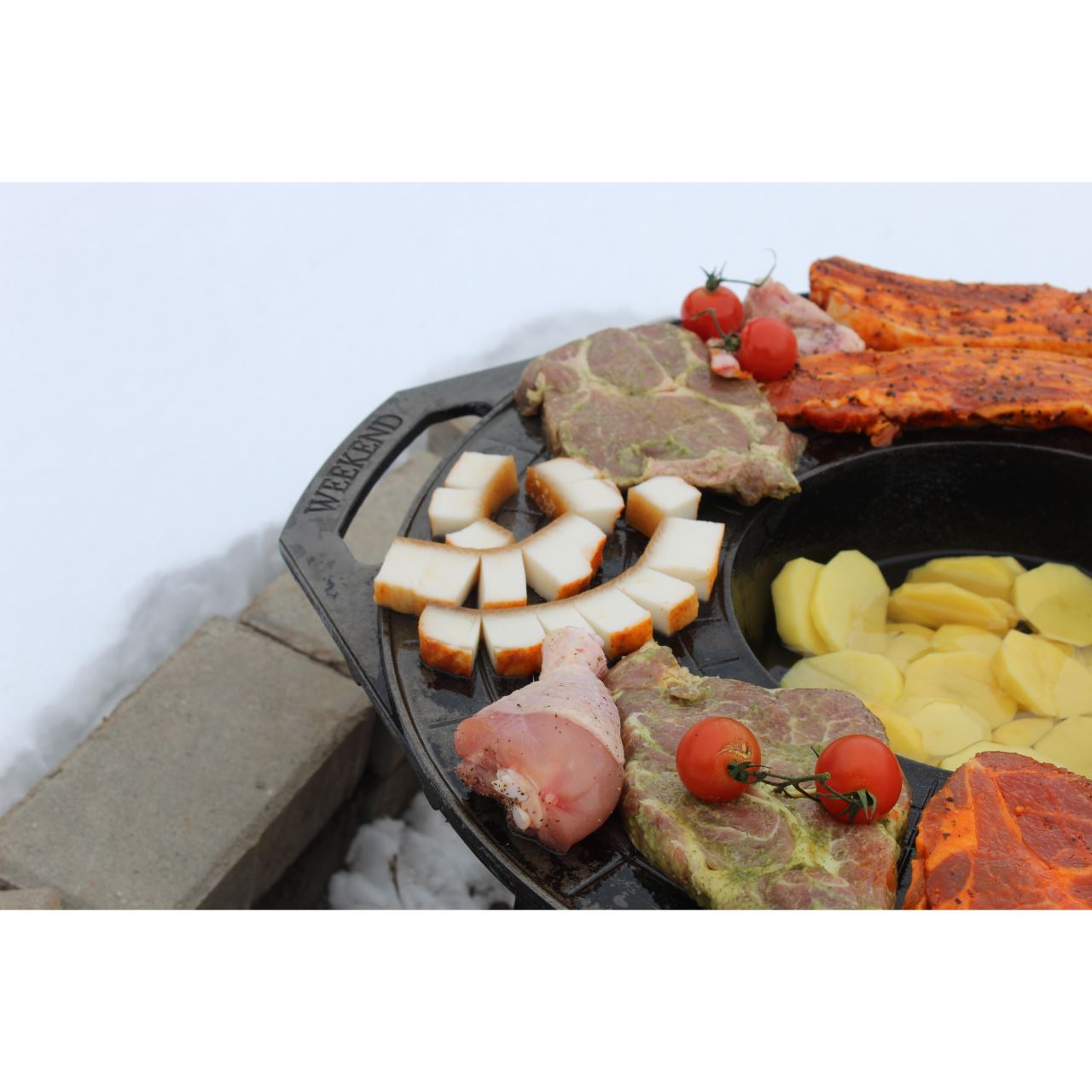 Disc pentru gratar din fonta tip grill, 52 cm, Mixt Barbeque 2735 - eMAG.ro