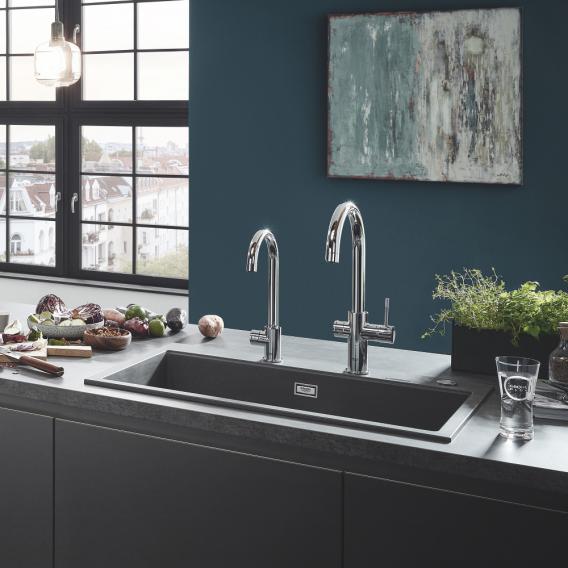 Кухненска мивка Grohe, K700 композитна мивка, 764 x 494 mm, тип монтаж ...