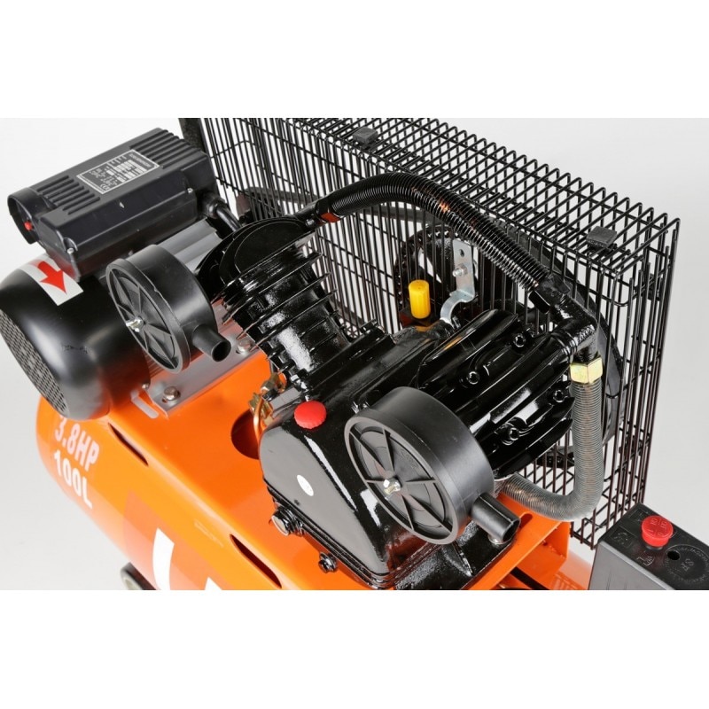 Compresor aer comprimat 100L 4.6CP 2 cilindri 480L min (LXC100-2-230V ...