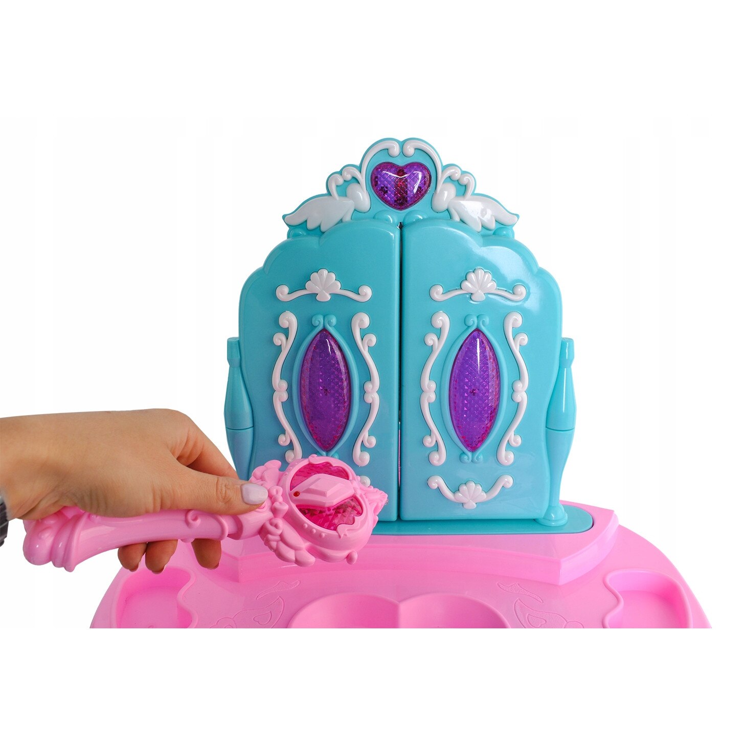 Masa de Machiaj idealStore Beauty Desk Cu Scaunel, Accesorii Incluse ...