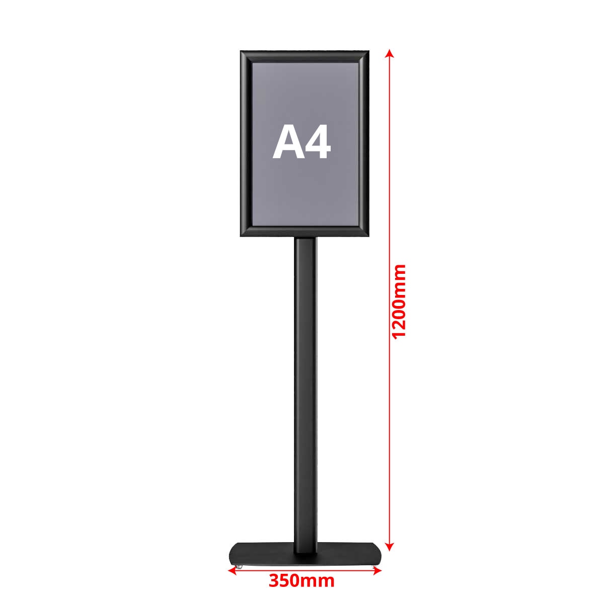 Panou informativ JJ DISPLAYS, dimensiune print A4, afisare simpla fata ...