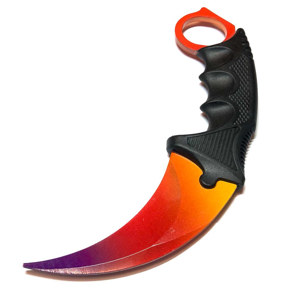 Cutit Karambit orange flame CS:GO, antrenament, fara tais, teaca si ...