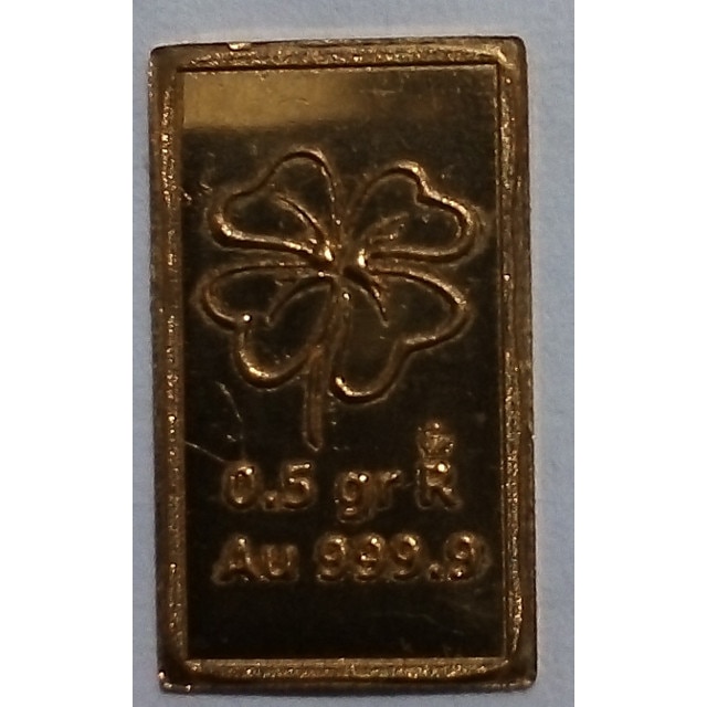 Lingou aur "Mult noroc", 0.5 gram, 24K - eMAG.ro