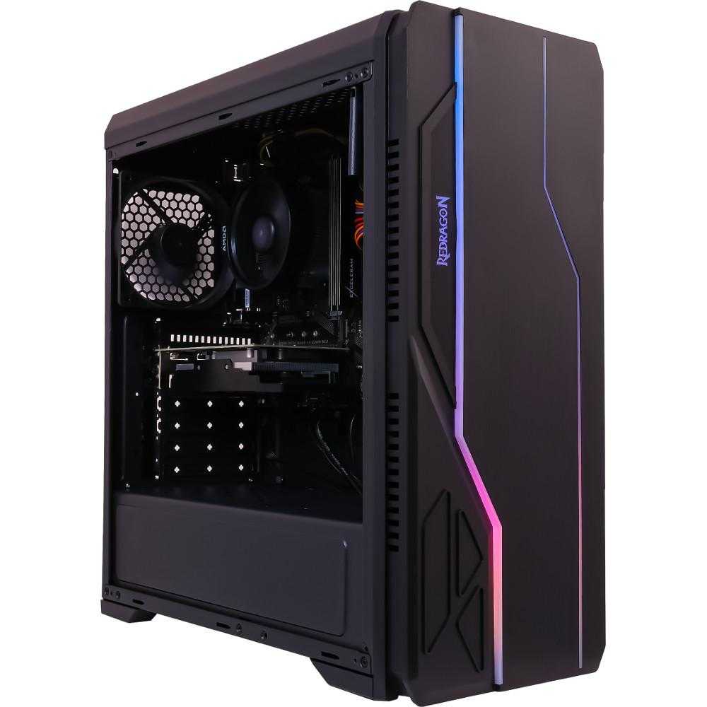 Sistem Desktop Gaming PC Inaza Devastator, AMD Ryzen™ 5 2600X, 16GB ...