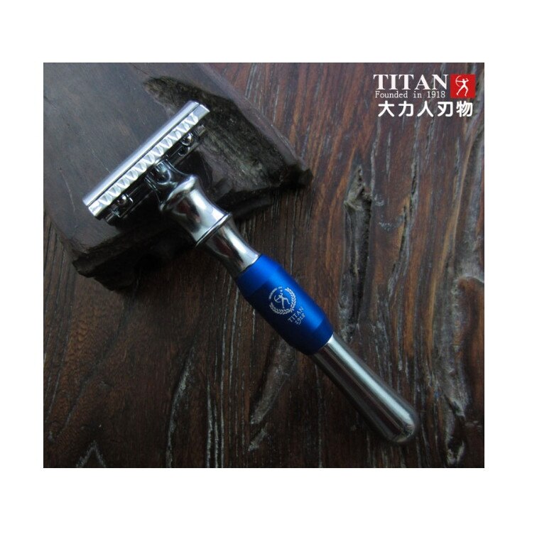 Класически бръснач Titan, Safety Razor, син - eMAG.bg
