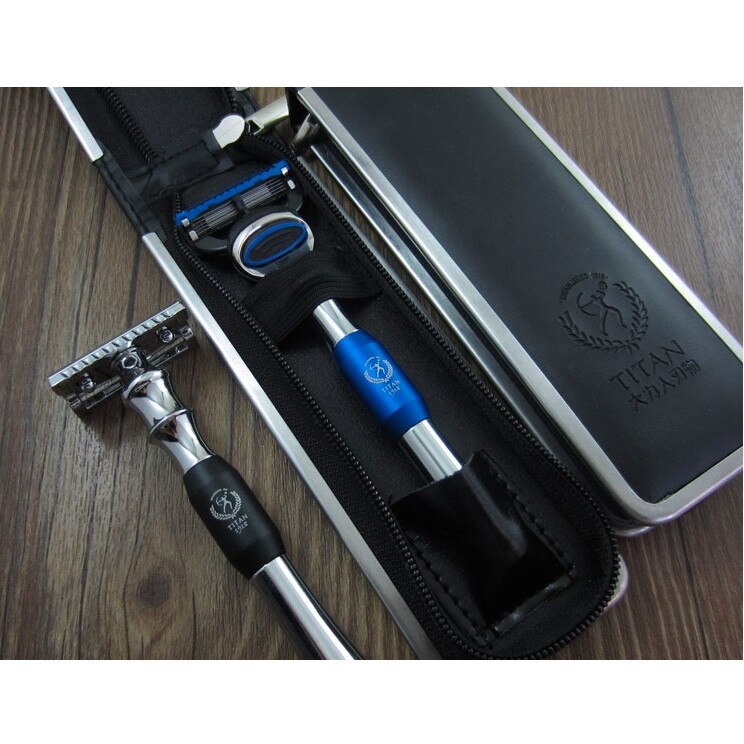 Aparat de ras clasic Titan, Safety Razor, negru - eMAG.ro