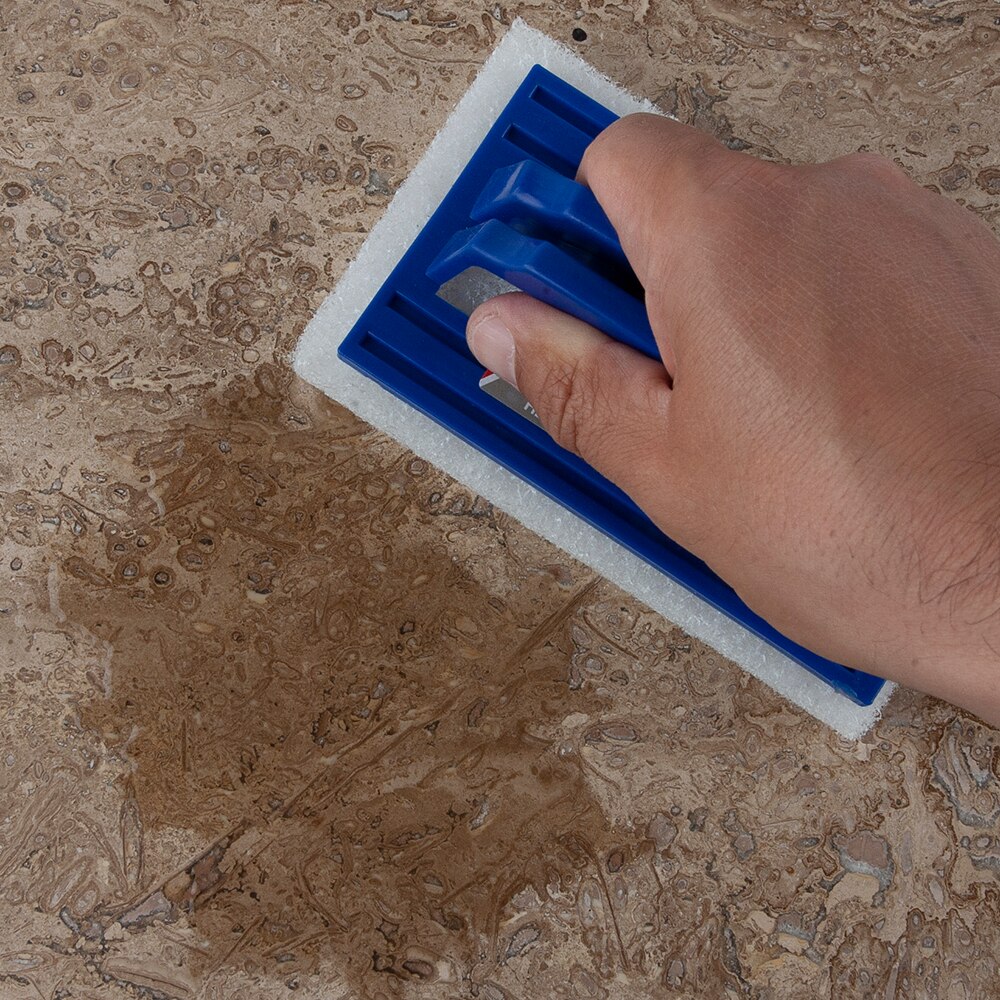 Burete alb cu maner LTP, abraziv, pentru suprafete delicate, elimina ...