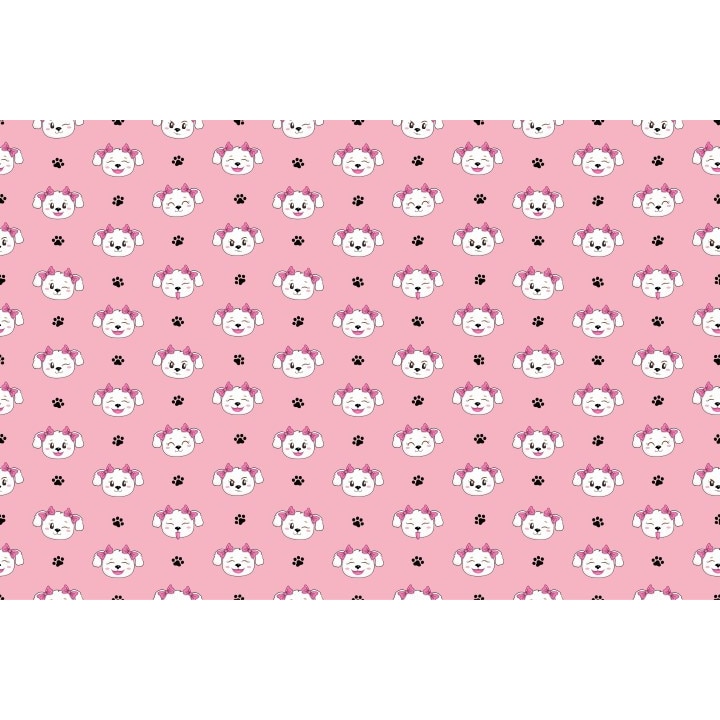 Fototapet desene catelusi cu funda roz 300x200cm hartie blueback - eMAG.ro