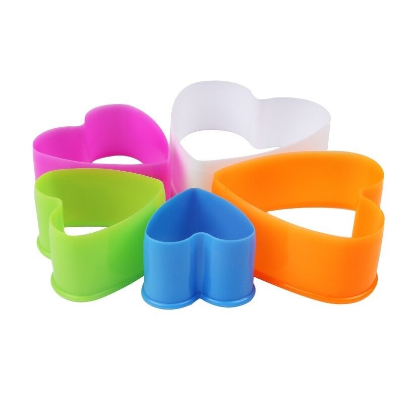 Set 5 forme decupat biscuiti, prajituri, inima - eMAG.ro