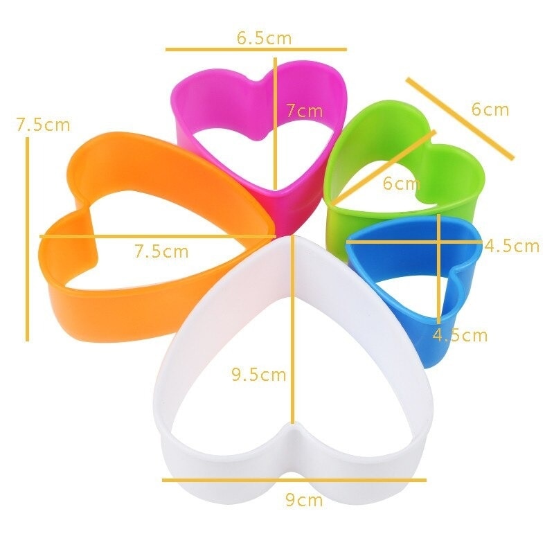 Set 5 forme decupat biscuiti, prajituri, inima - eMAG.ro