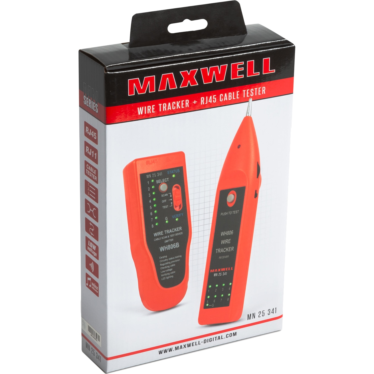 Maxwell Digital - Tester pt. perechi de cabluri, cu LED. Tester cablu ...