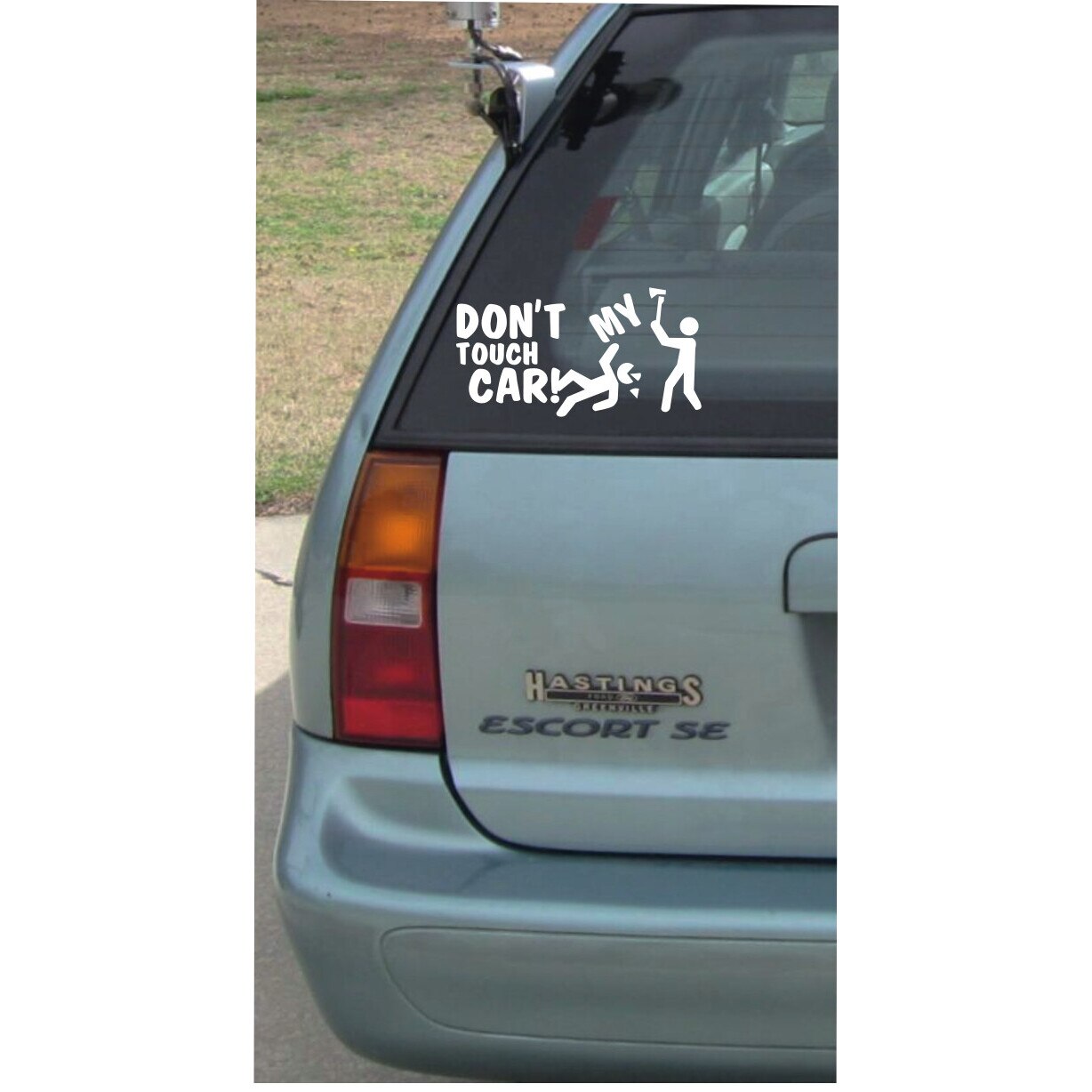 Sticker decorativ auto pentru luneta JDM INDIGOS UG, Model Don't touch ...
