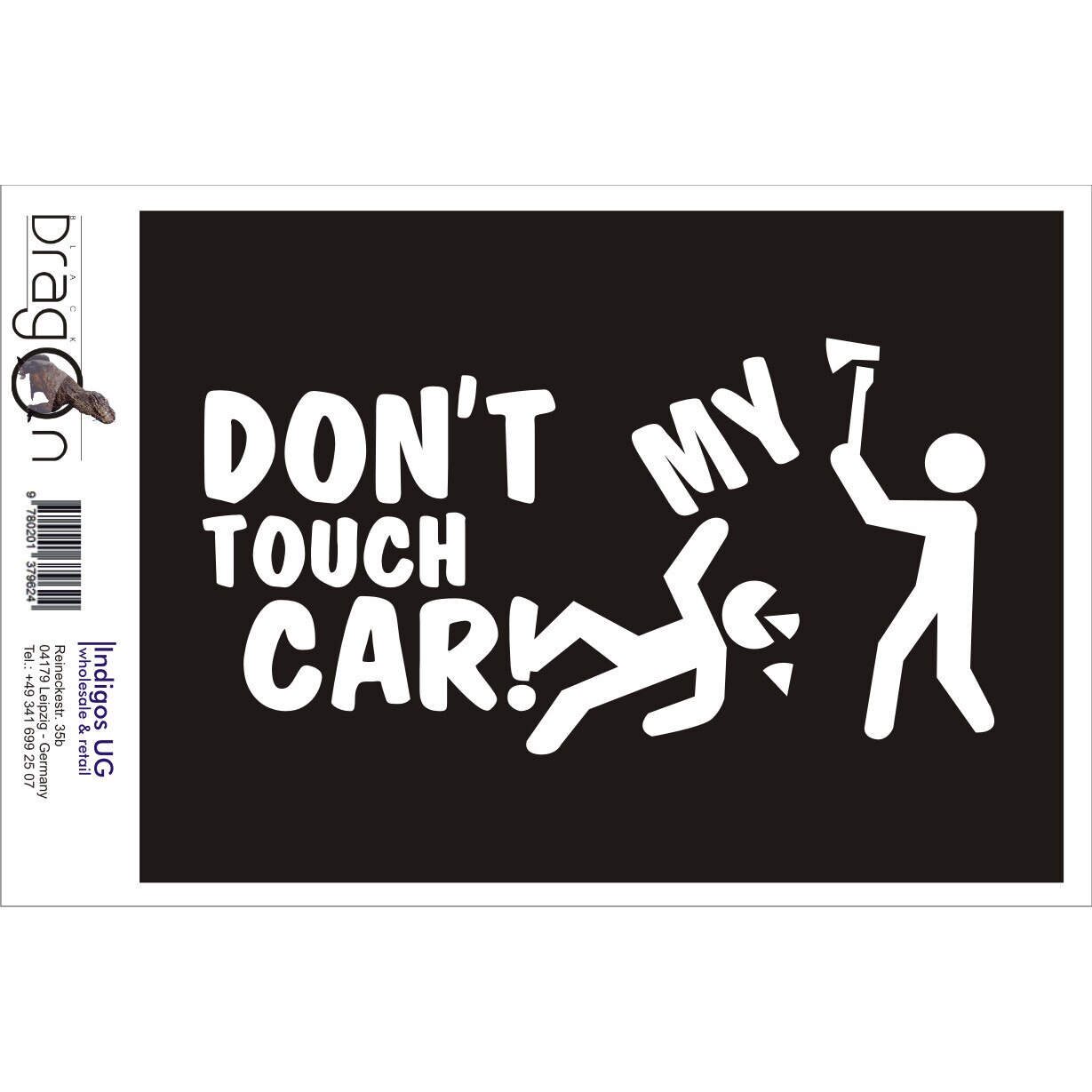 Sticker decorativ auto pentru luneta JDM INDIGOS UG, Model Don't touch ...