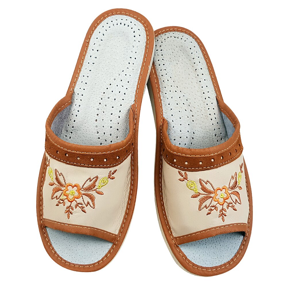 Slapi de Casa, Brand Bosaco, Model 'Chavala Cream', Culoare Bej - eMAG.ro