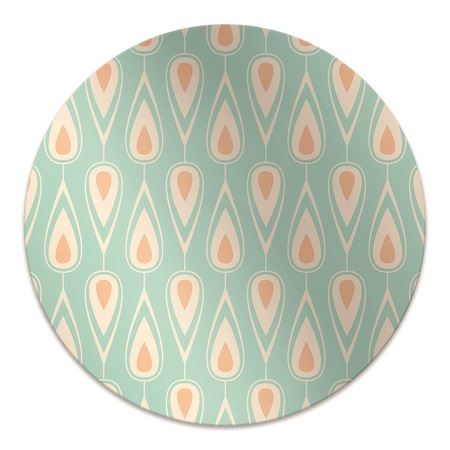 Covor pentru scaun de birou, rotund, model in stil retro, omat-3959 ...