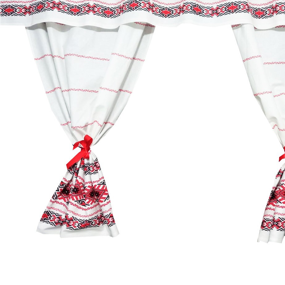 Perdea de bucatarie, "Oltenia" bumbac 100%, 200x150cm - eMAG.ro