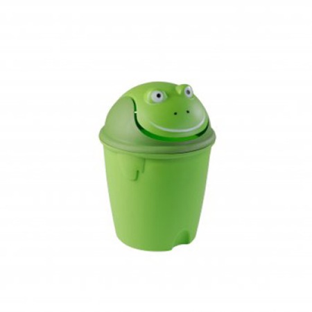 Cos de gunoi cu capac mobil pentru copii, Cassatex, model Broasca, Mare ...