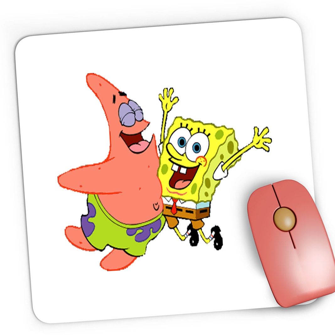 Mousepad Gaming SpongeBob, Patrick si SpongeBob, 21x19 cm - eMAG.ro
