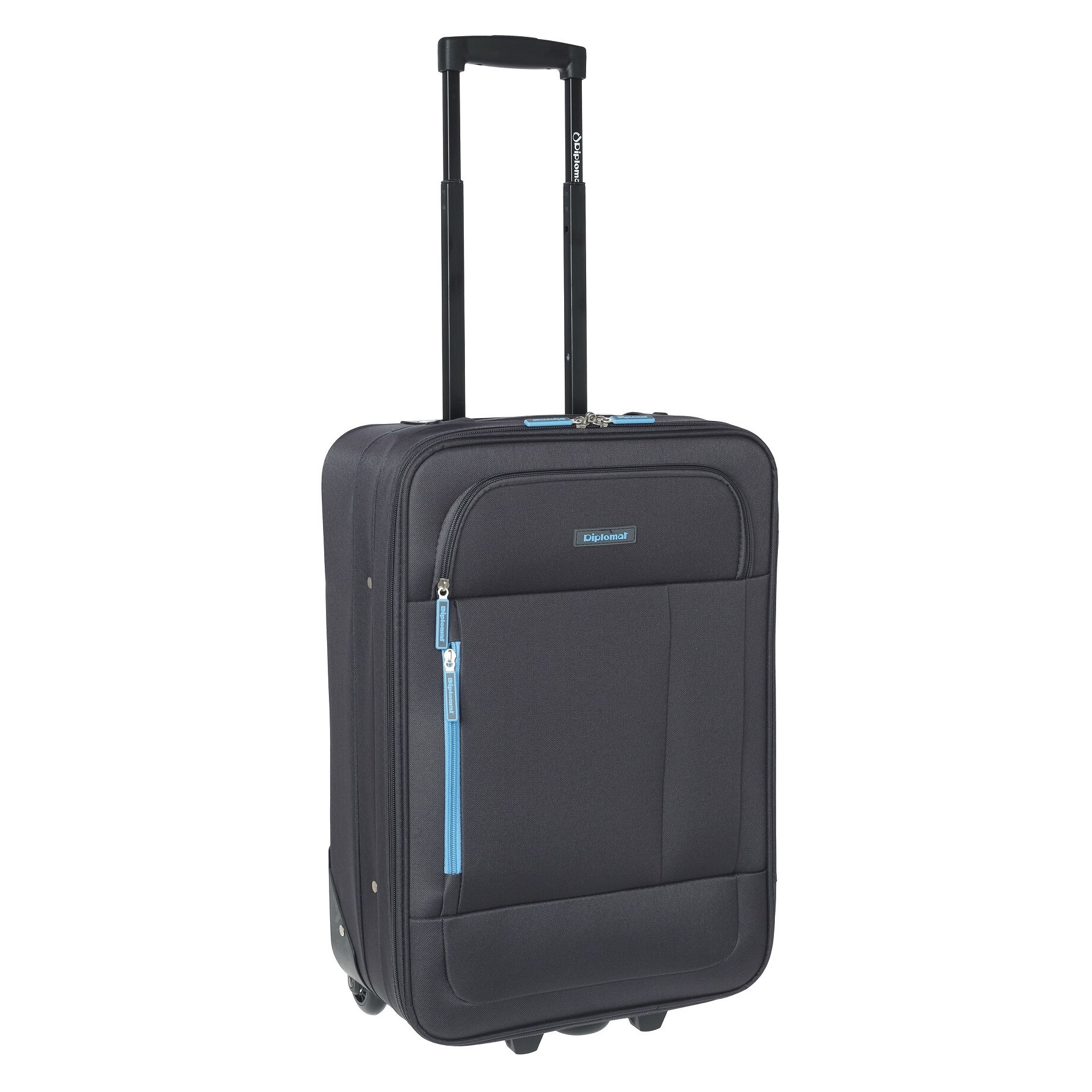 Troler Cabina, Diplomat, Poliester, 2 Roti, ZC 2020 - 55 cm, Antracit ...