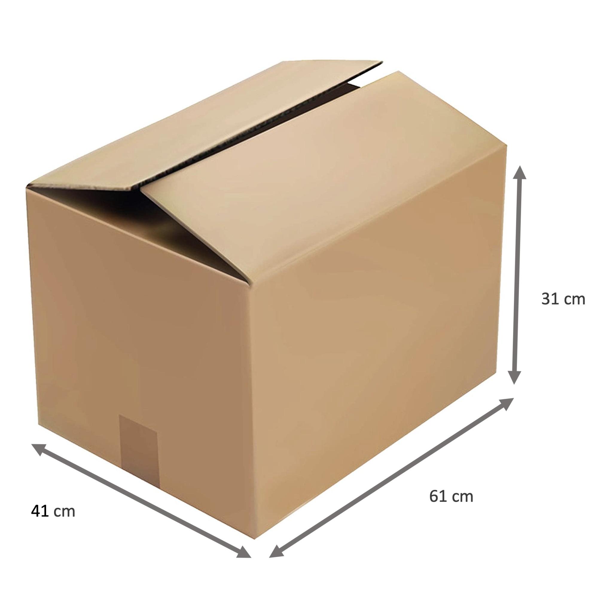 Set 10 cutii de carton, 610x410x310 mm, ondulat in 3 straturi, pentru ...