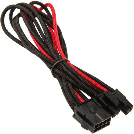 Adaptor EPS 8-Pin pe EPS / ATX 4 + 4-Pin - 300mm - negru si rosu (SST ...