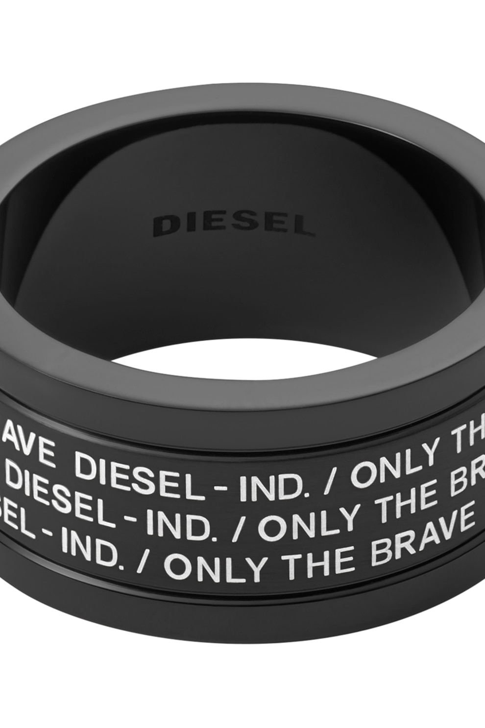 Diesel, Inel din otel inoxidabil, Alb, Negru, 66 Standard - eMAG.ro