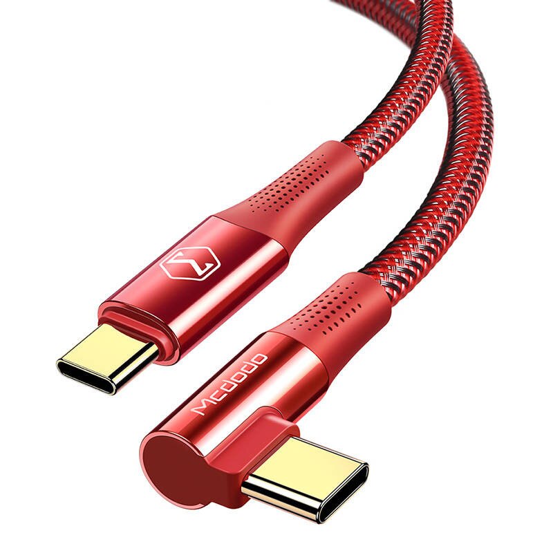 Cable USB-C to USB-C Mcdodo CA-8321 100W 90 Degree 1.2m (red) - eMAG.hu