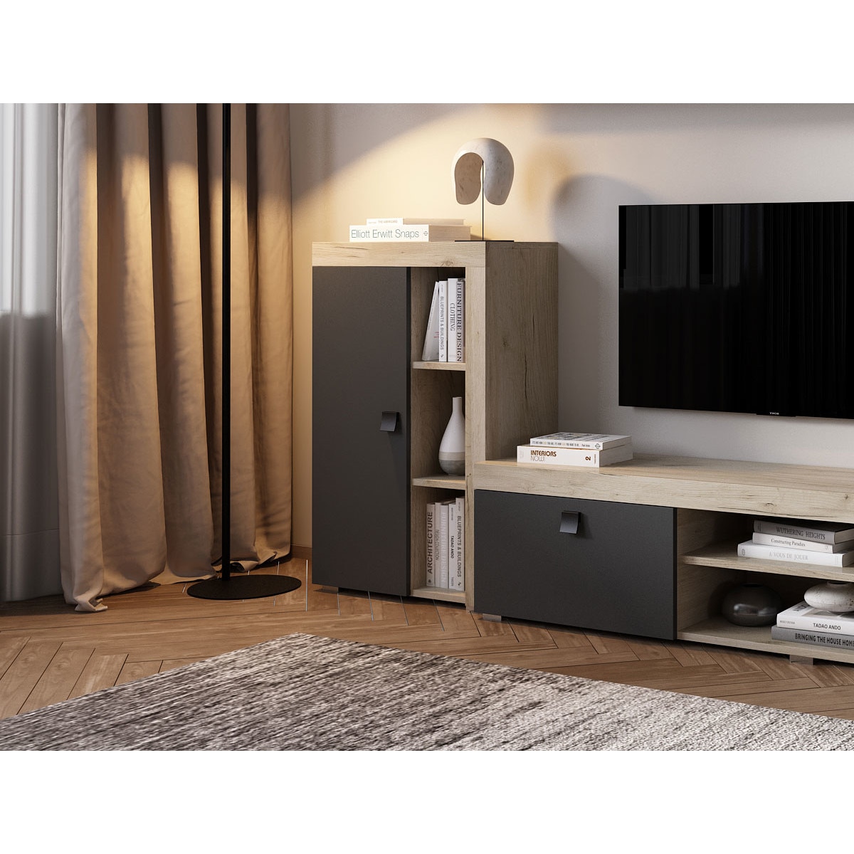 Comoda Inalta - Ontario - Pal Melaminat 16mm 60x30.4x96.8 - eMAG.ro