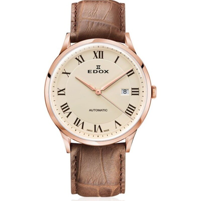 Ceas analogic pentru barbati, Edox, 8010637RCBER, Automatic, 5 ATM ...